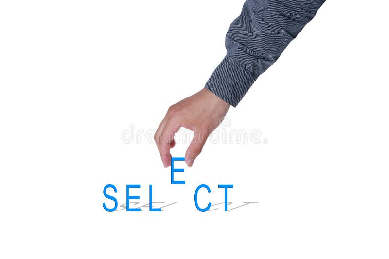 Select concept stock photo. Image of decision, document - 39838424
