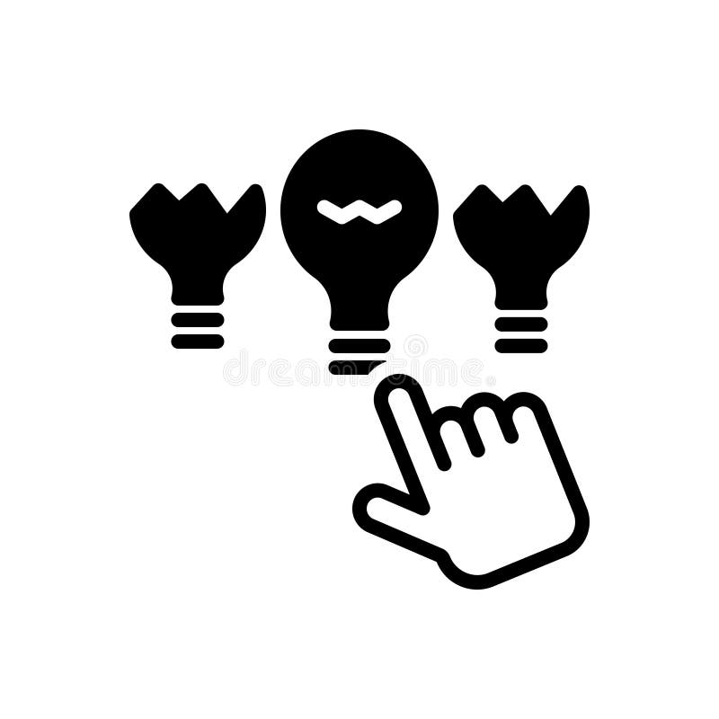 Black Solid Icon for Select, Choice and Preference Stock Vector ...