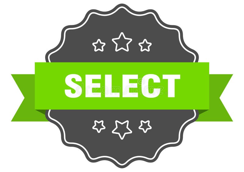 Select Label. Select Isolated Seal. Sticker. Sign Stock Vector ...