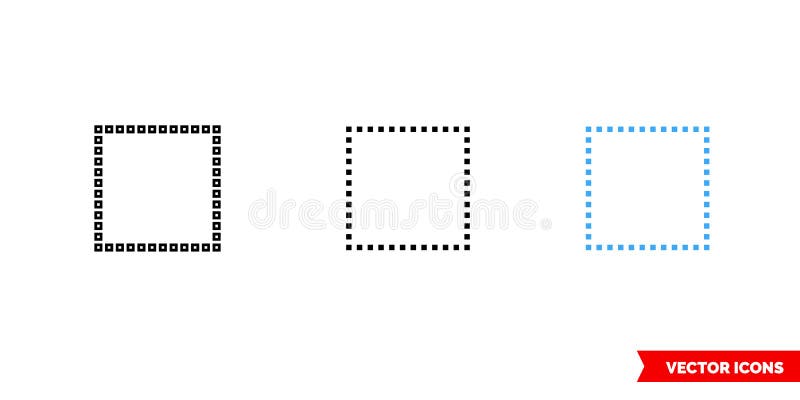 Select None Icon of 3 Types Color, Black and White, Outline. Isolated ...