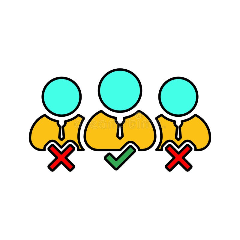 Select Right Candidate Icon Stock Vector - Illustration of career ...