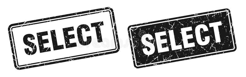 Select Stamp Set. Select Square Grunge Sign Stock Vector - Illustration ...