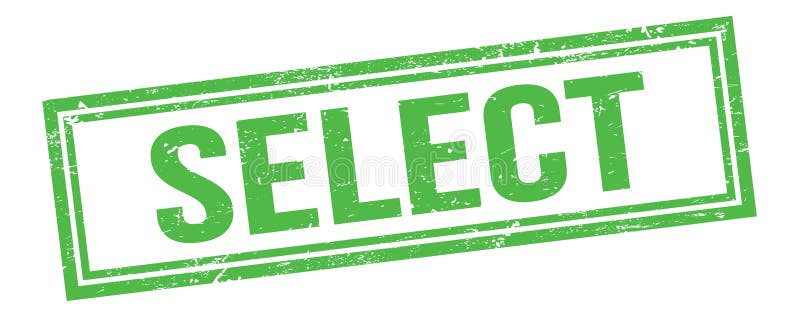 SELECT Text on Green Grungy Vintage Stamp Stock Illustration ...