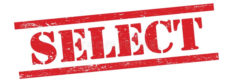 SELECT Text on Orange Grungy Vintage Round Stamp Stock Illustration ...