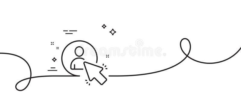 Select User Line Icon. Business Management Sign. Continuous Line with ...