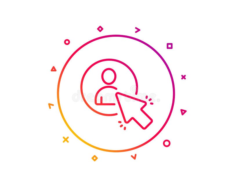 Select User Line Icon. Business Management Sign. Vector Stock Vector ...