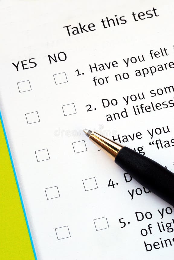 Select Yes or No from a Questionnaire Stock Photo - Image of statistic ...