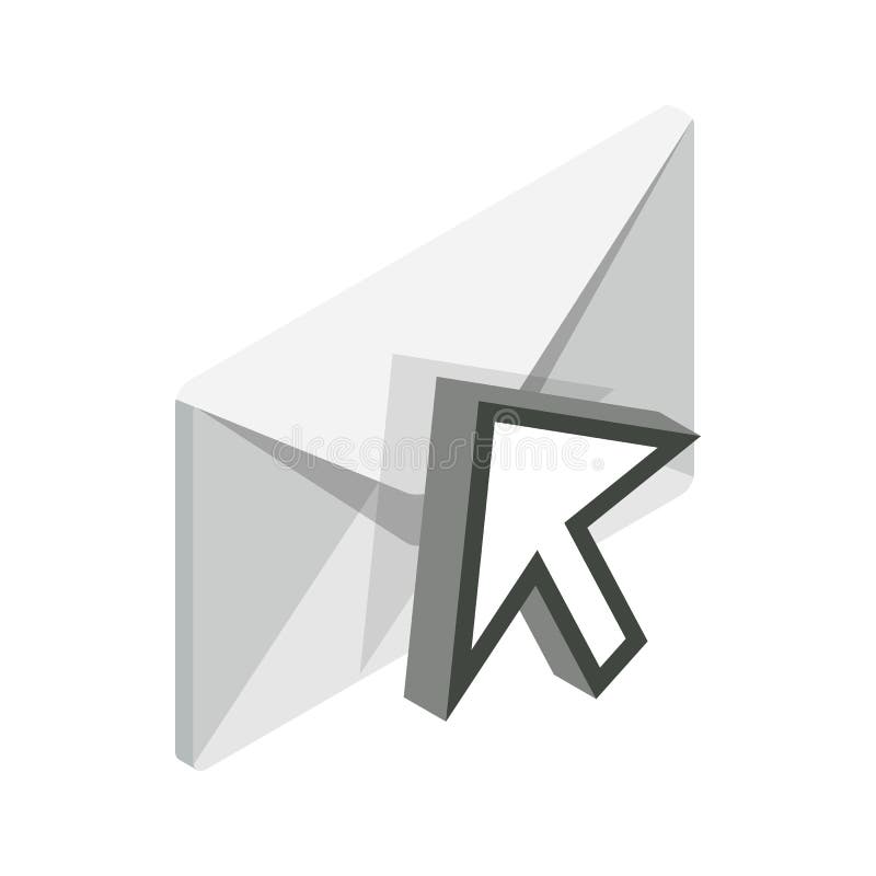 Selected Email Icon, Isometric 3d Style Stock Vector - Illustration of ...