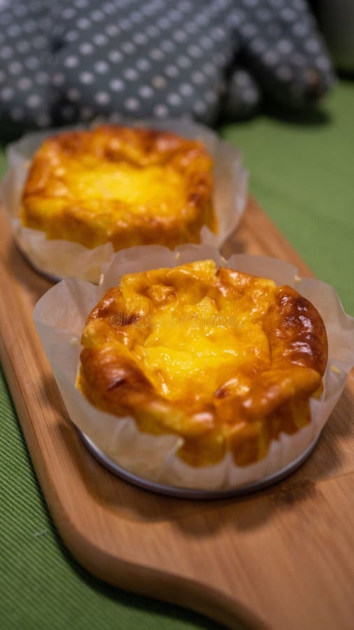 Selected Focus Basque Burnt Cheese Cake on Wooden Plate Stock Photo ...