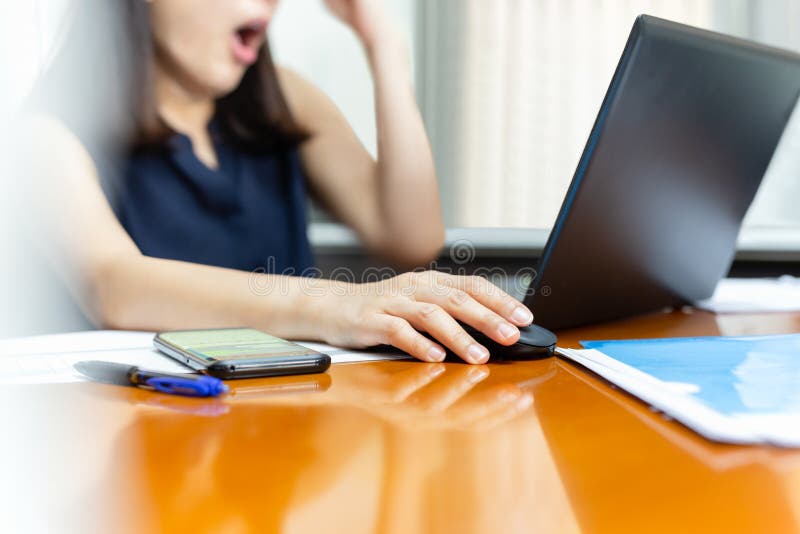 Selected Focus Success Business Woman with Hands Up at Work. Stock ...