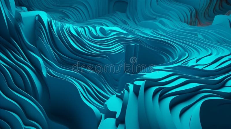 Selected Focused on Abstract Folded Paper Effect. Blue Pattern and ...