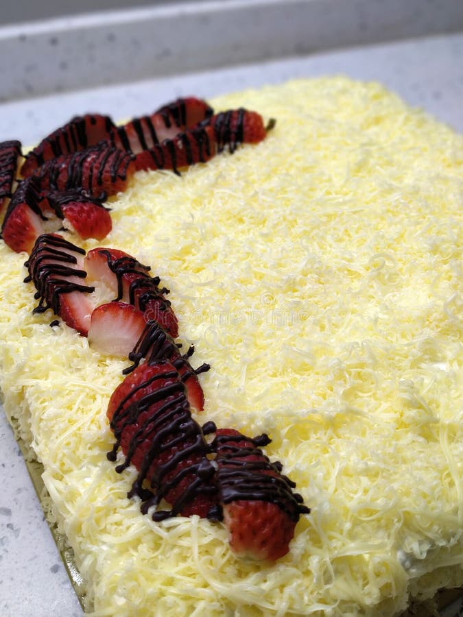 Selected Focused on the Chocolate & Cheese Cake. Stock Image - Image of ...