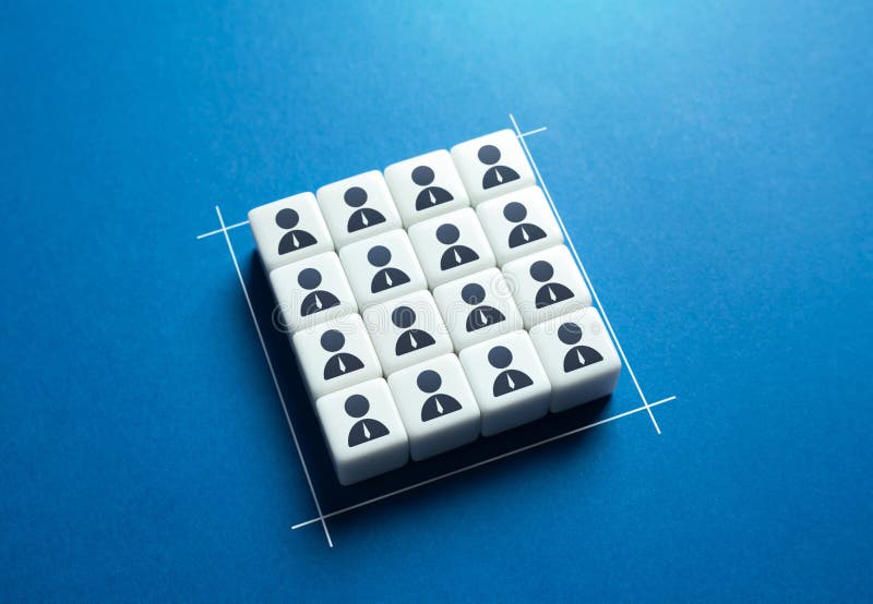 Selected Group of People in a Frame. Organization. Fully Staffed ...