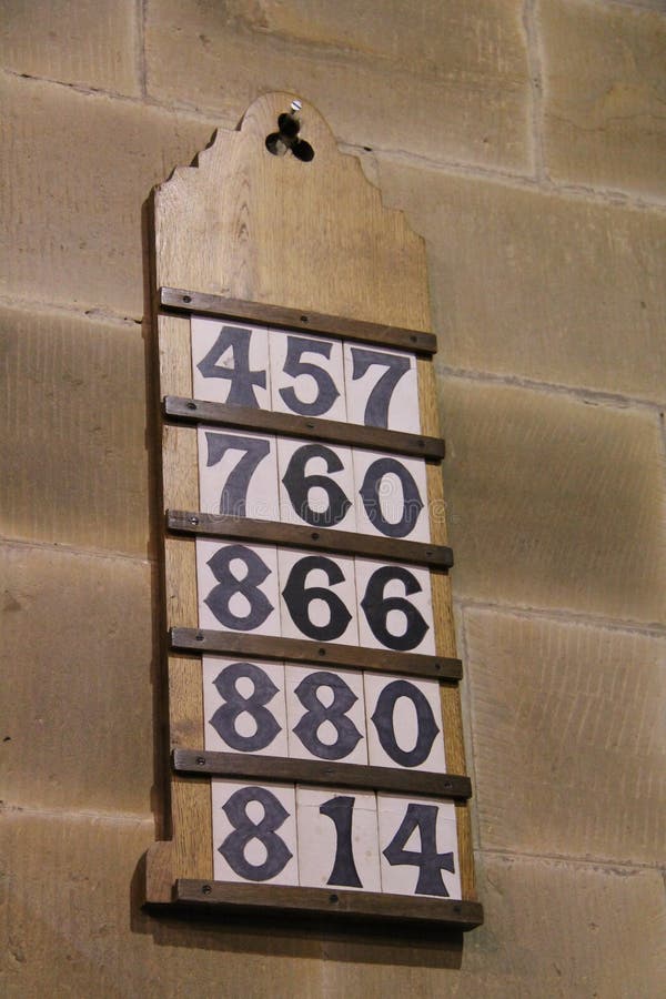 Hymn Board. stock photo. Image of religion, number, chapel - 20194940