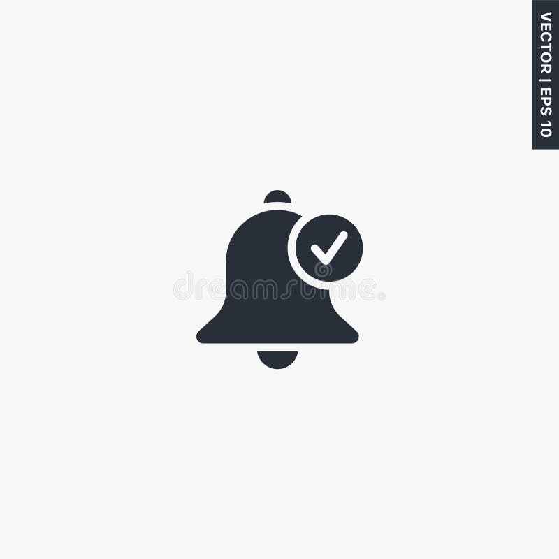 Selected Notification, Premium Quality Flat Icon Stock Vector ...