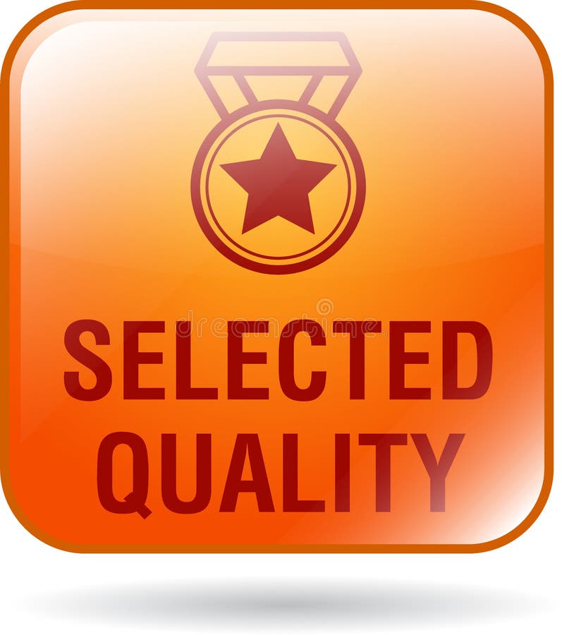 Selected Icon Isolated on Orange Round Button Abstract Button Abstract ...