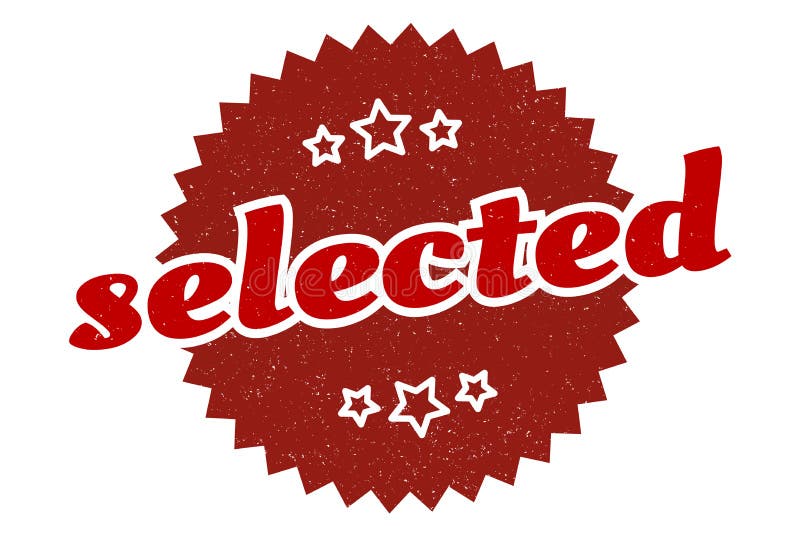 Selected Sign. Selected Vintage Retro Label Stock Vector - Illustration ...