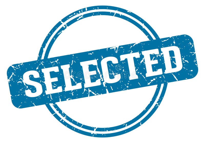 Selected stamp stock vector. Illustration of blue, textured - 360710148