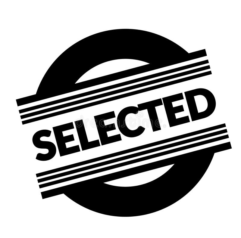 Selected stamp on white stock vector. Illustration of choosing - 124221901