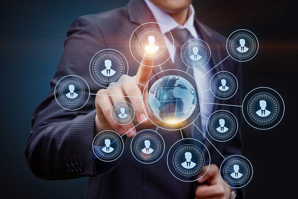 Selecting a Candidate Profile on a Virtual Screen. Stock Photo - Image ...