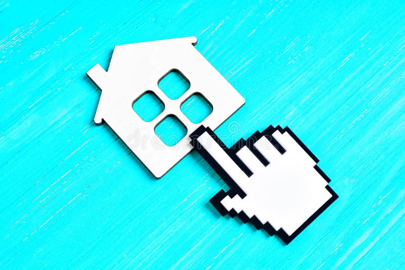 Selecting a Home Button on Ui Design Stock Photo - Image of background ...