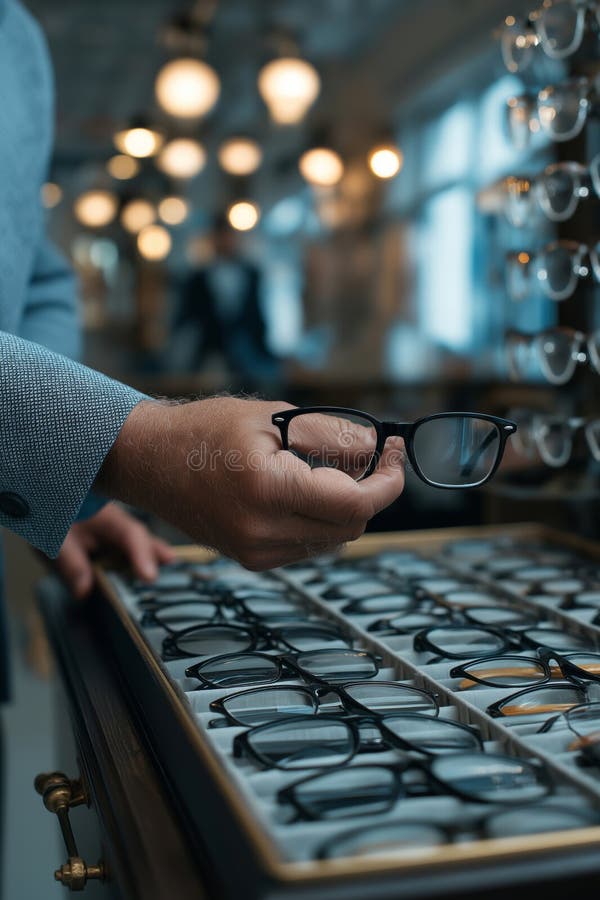 Selecting the Perfect Eyeglass Frame in a Stylish Boutique Setting ...