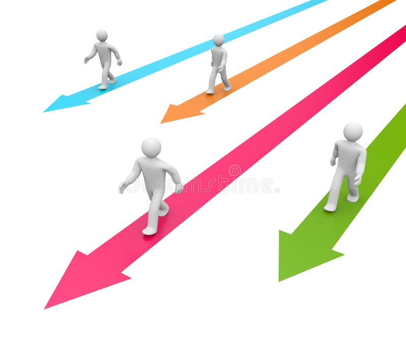 Selecting the Right Direction Stock Illustration - Illustration of ...