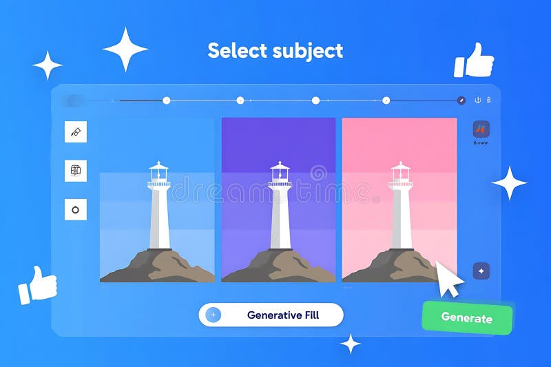 Selecting a Subject on a Modern Digital Interface Stock Illustration - Illustration of software ...