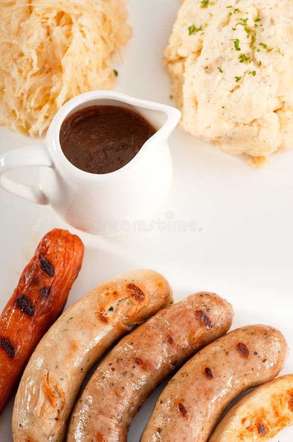 Selection of All Type of German Wurstel Stock Photo - Image of cooked ...