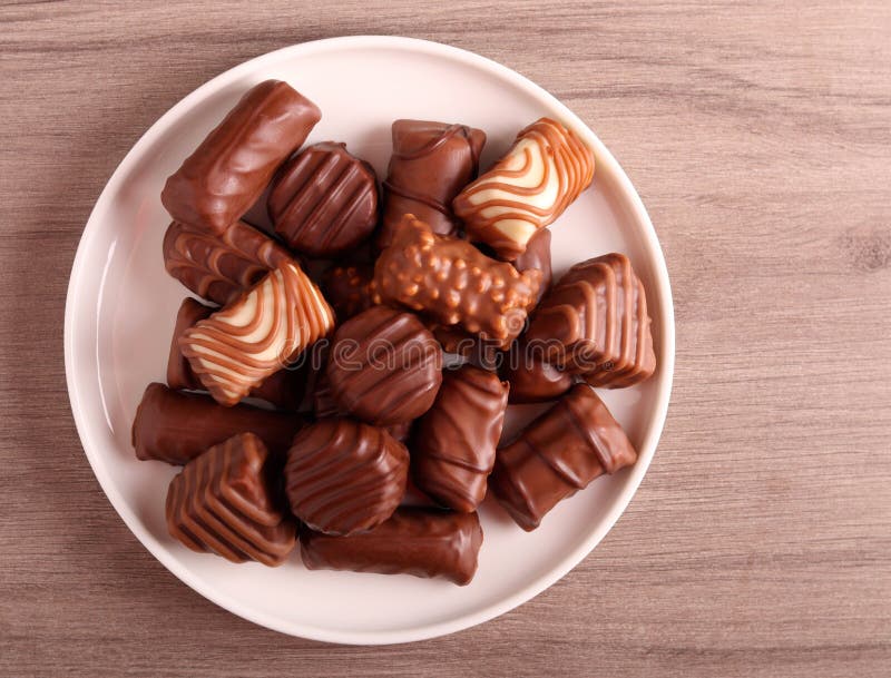 Selection of Assorted Chocolate Sweets Stock Image - Image of copy ...