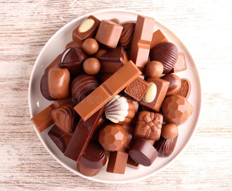 Selection of Assorted Chocolate Sweets. Stock Photo - Image of flatlay ...