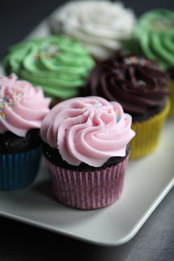 Selection of Assorted Cupcakes Stock Image - Image of eating, kids ...