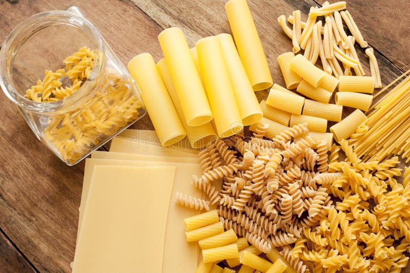 Selection of Assorted Dried Italian Pasta Stock Image - Image of food ...