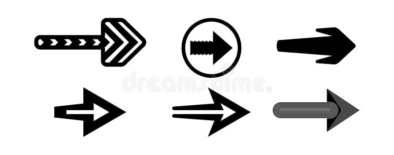 A Selection of Black Arrows Vector. Business Design Elements ...