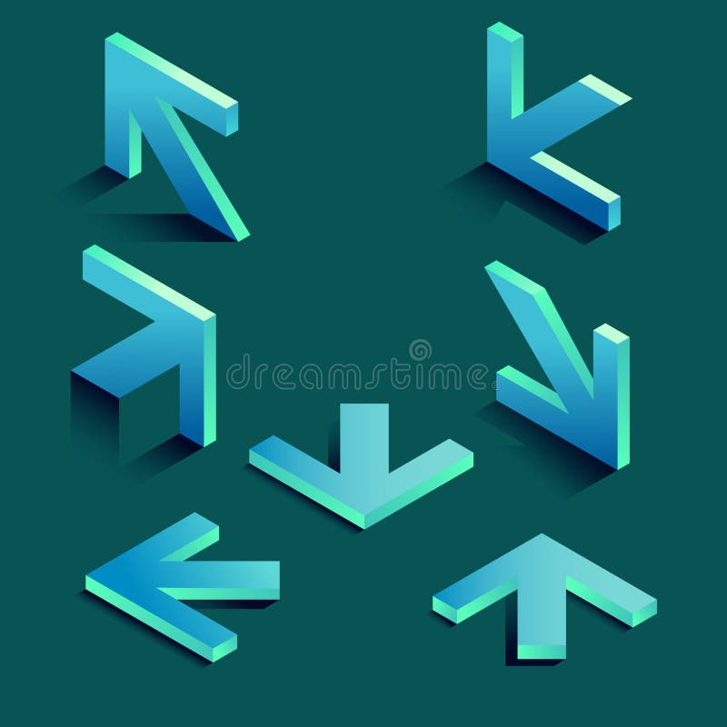 Isometric Arrows Stock Illustrations – 6,576 Isometric Arrows Stock ...