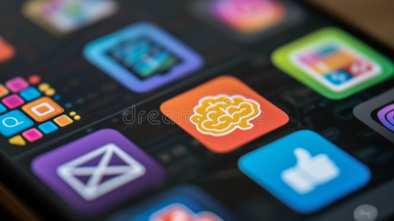 A Selection of Brain Training Apps on a Phone Screen Including Games ...