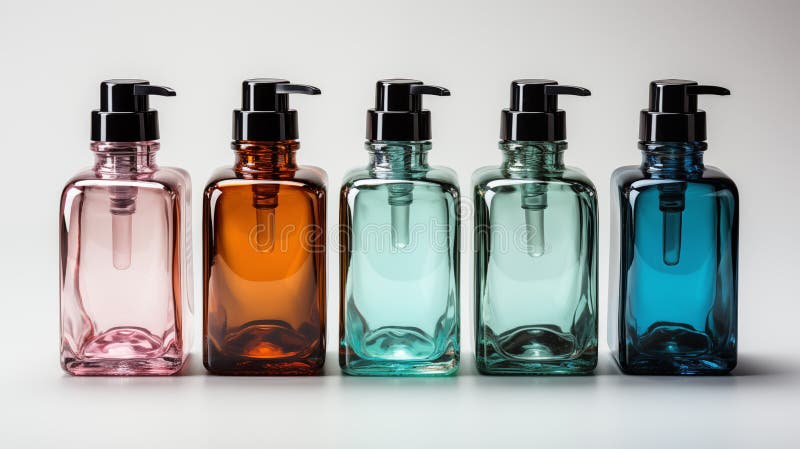 Selection of Brightly Colored Plastic Bottles and Containers for ...