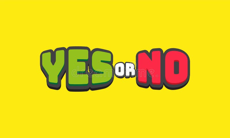 Selection Buttons between No and Yes . Set of Modern Color and Style ...