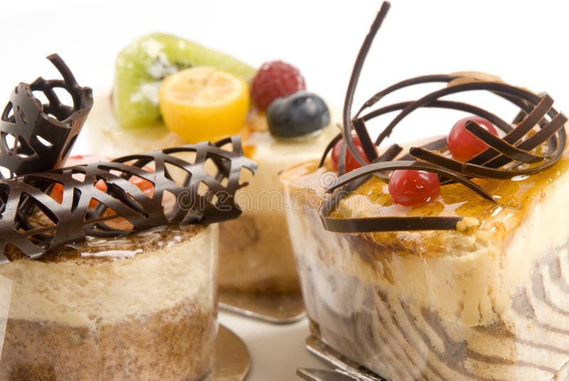 Selection of sweet cakes stock image. Image of cooking - 2416103