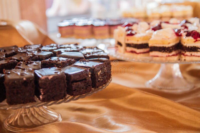 Selection of Cakes and Pastry Stock Photo - Image of slice, celebration ...
