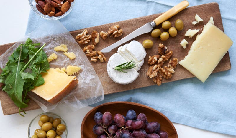 Selection of Cheese for Party Stock Photo - Image of selection, bread ...