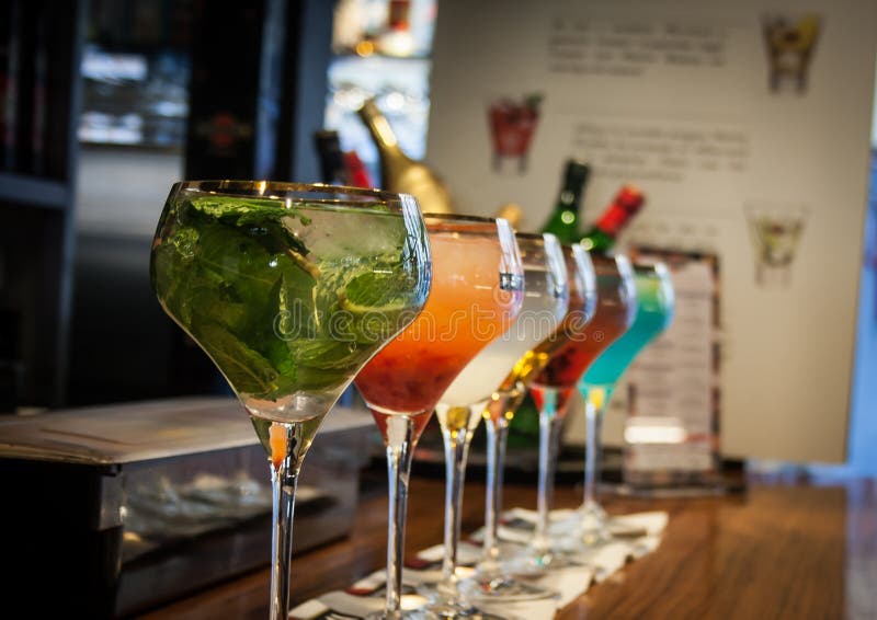 Selection of Cocktails stock image. Image of lemon, refreshment - 36352191