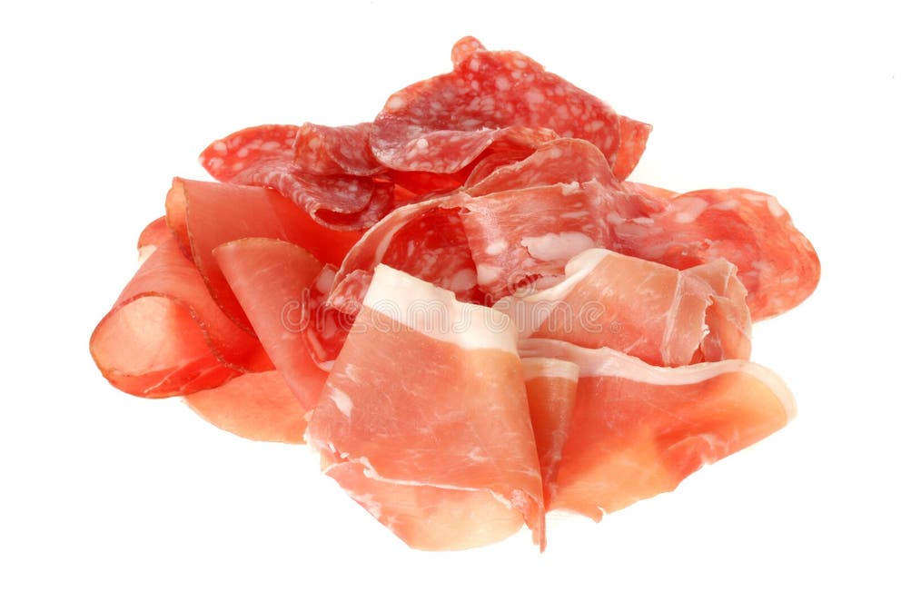 Selection of Cold Cured Meats Stock Image - Image of sliced, cold: 24434699