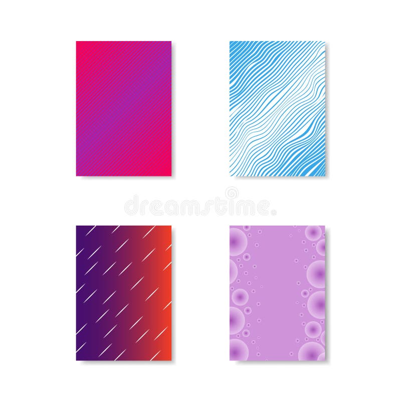 A Selection of Color Covers. Abstract Design,lines, Circles, in Cool ...