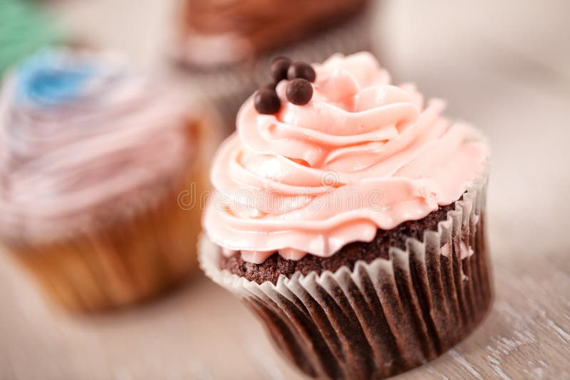 Selection of Colored Cupcakes. High Photo Quality Stock Image - Image ...