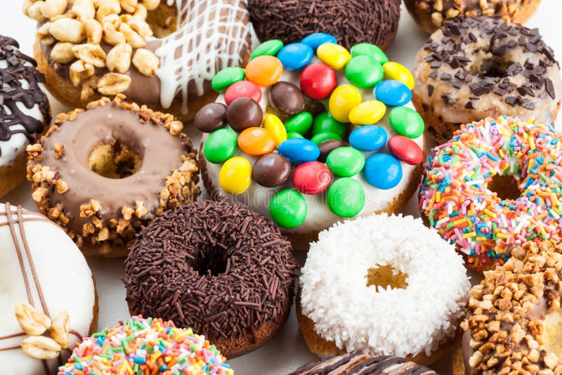Selection of Colorful Donuts Stock Image - Image of bread, baked: 75324481