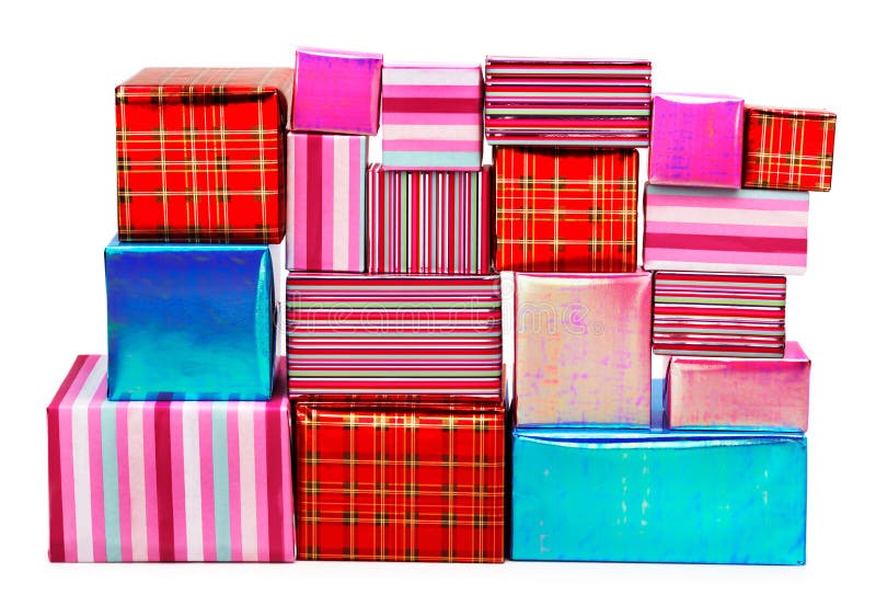 A Selection of Colorful Presents Stock Photo - Image of decorative ...