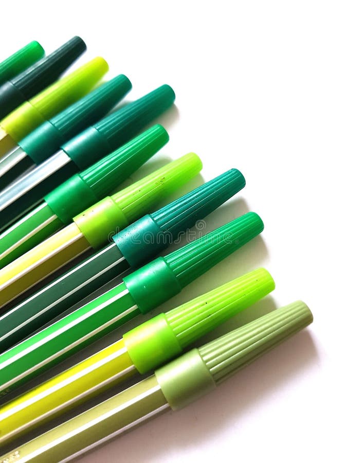 A Selection of Coloured Marker Pens. Stock Illustration - Illustration ...