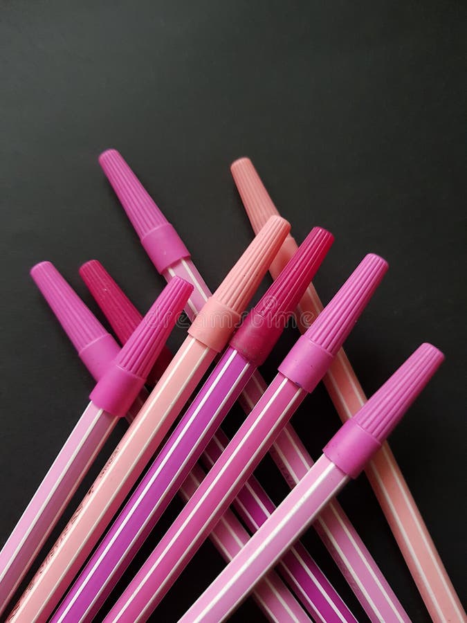 A Selection of Coloured Marker Pens. Stock Photo - Image of pens, tops ...
