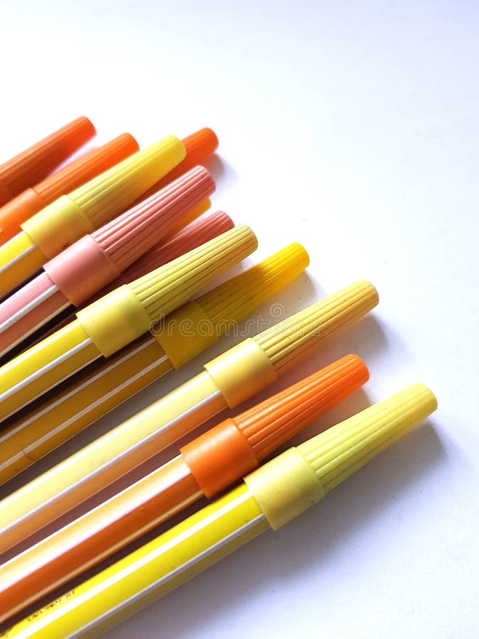 A Selection of Coloured Marker Pens. Stock Illustration - Illustration ...